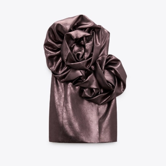 Zara | Dresses | Zara Voluminous Flower Dress | Poshmark